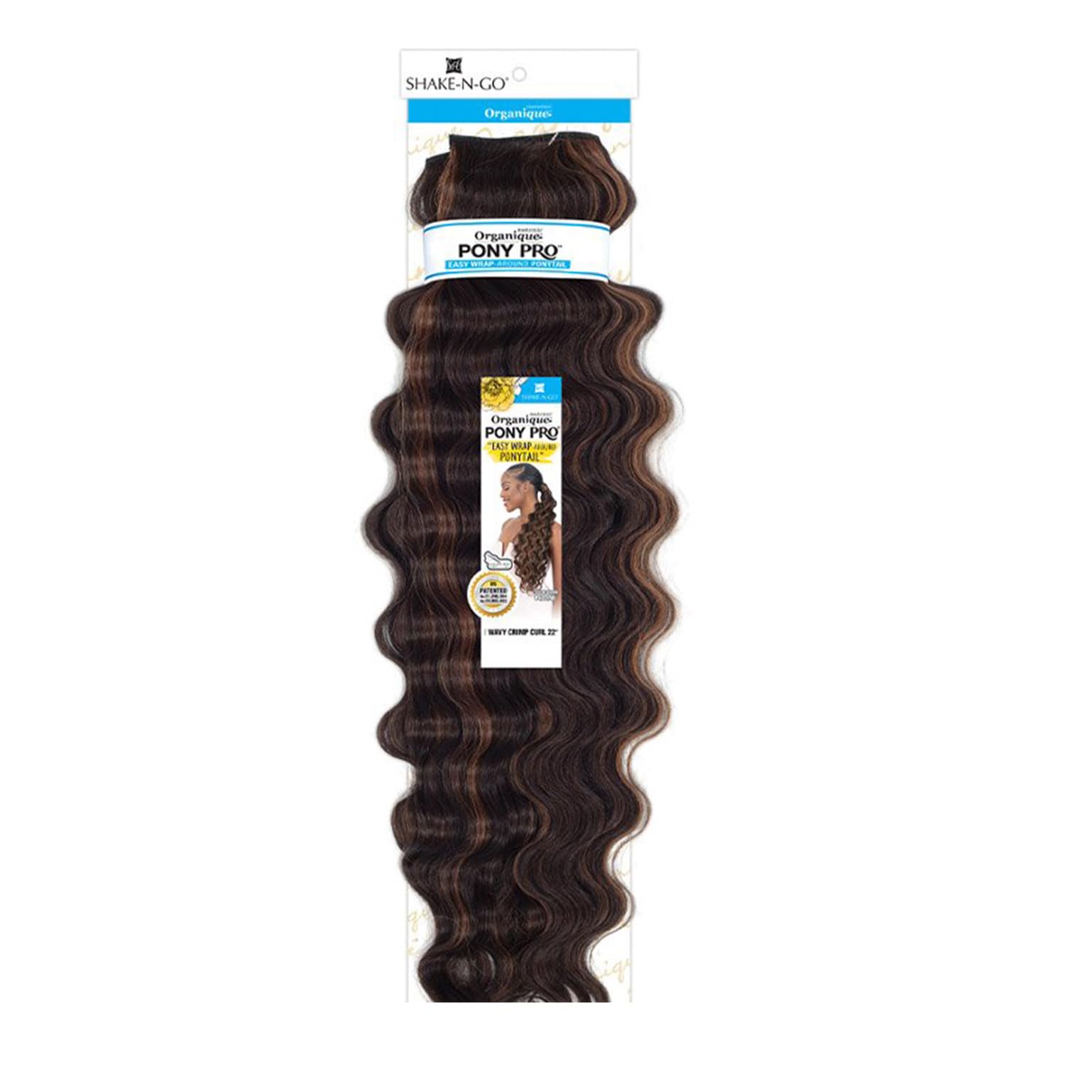 Organique Pony Pro Ponytail Wavy Crimp Curl 22" – Yes Queen Beauty Supply